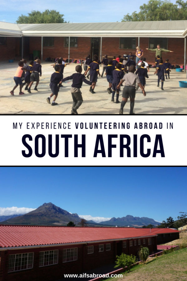AIFS Study Abroad student in Stellenbosch, South Africa volunteers at ...